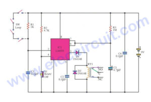 9 Burglar alarm circuit ideas | Electronics projects circuits