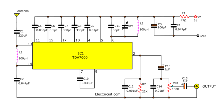 FM receiver circuit with PCB - Simple circuit - Eleccircuit.com FM receiver circuit with PCB - Simple circuit - Eleccircuit.com