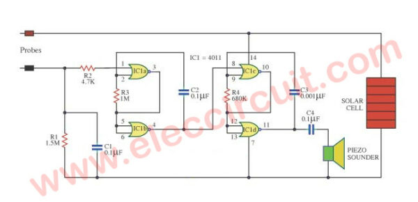 Soil moisture detector circuits and automatic controller - ElecCircuit.com