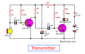 Learn basic DIY fiber optic intercom circuit with PCB | ElecCircuit.com