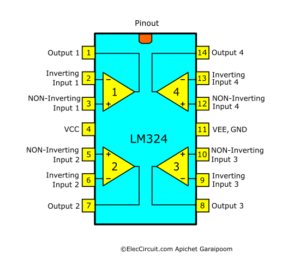 LM324 Pinout & Circuit Ideas – Learn Op-Amp the Easy Way