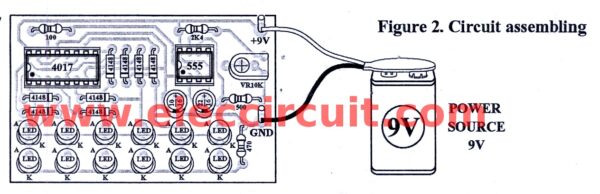 LED Chaser Circuit Using 4017 & 555 – 9 DIY Projects with PCB