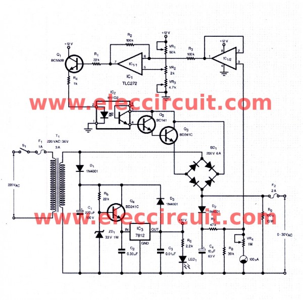 AC variable power supply, 0-30V 3A AC variable power supply, 0-30V 3A