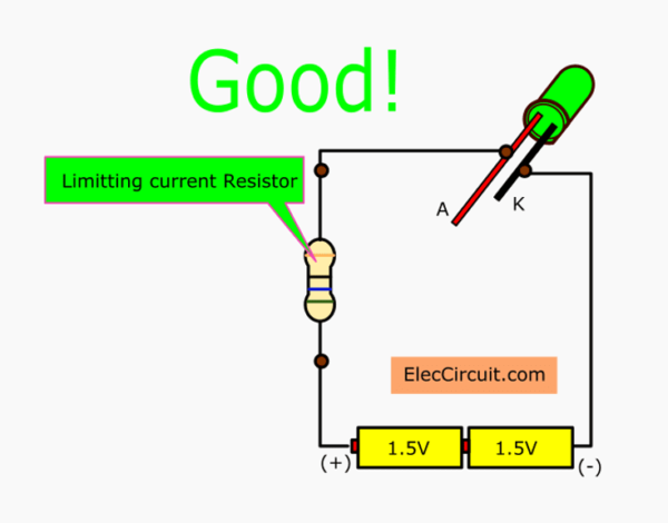 Current limiting resistor for LED or other loads | ElecCircuit.com Current limiting resistor for LED or other loads | ElecCircuit.com