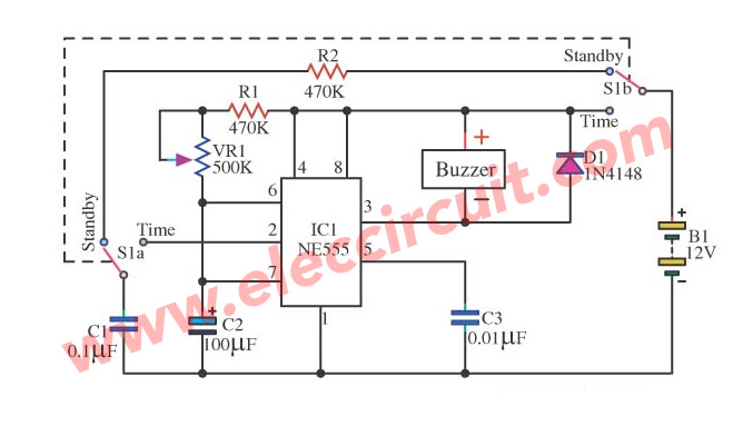 Monostable multivibrator using 555 timer