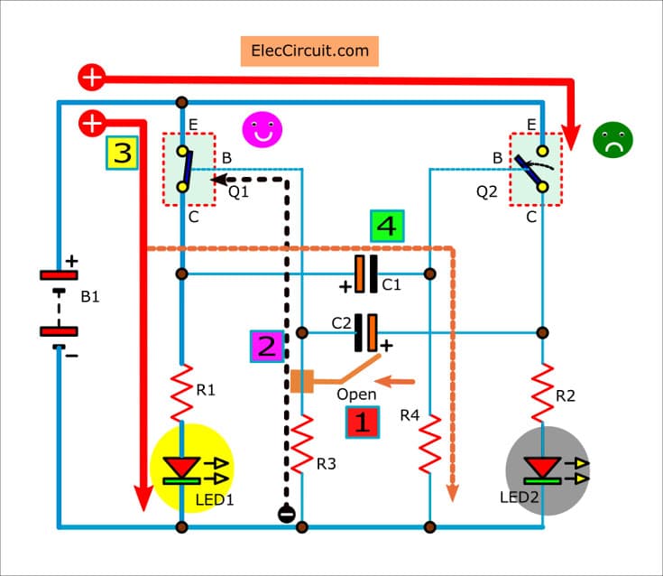 5 LED Flasher Circuits with NPN/PNP Transistors – Full Guide