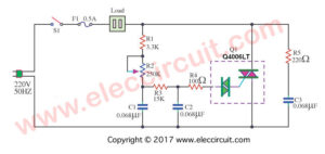 Dimmer circuit using SCR - TRIAC - ElecCircuit.com