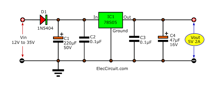 12V to 5V Converter Circuits – Linear Regulator DIY Explained