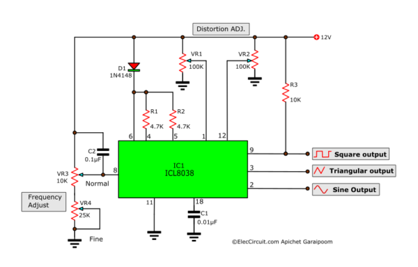 Tested ICL8038 Function Generator Circuits – From Basics to Practical ...