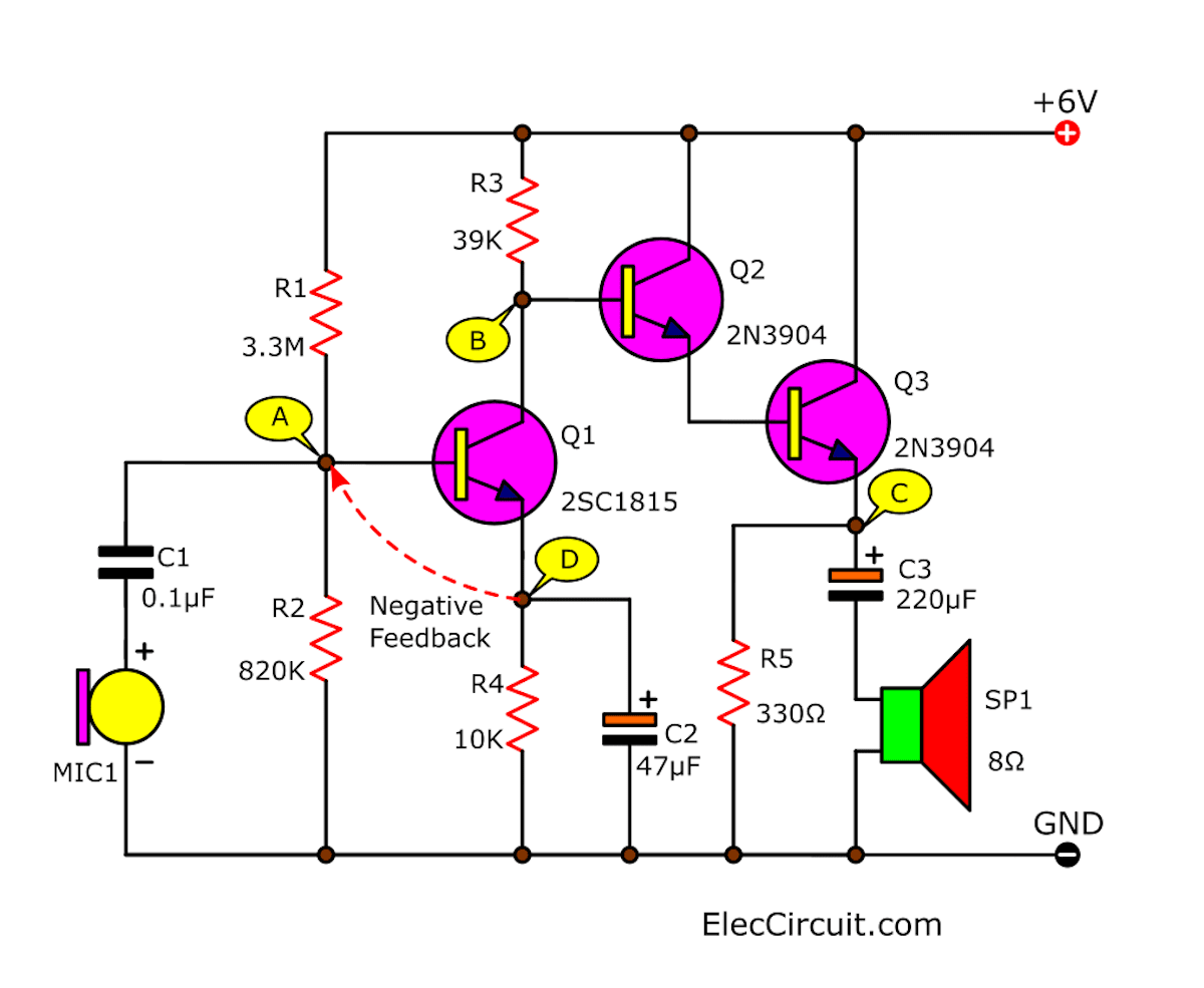 Darlington Transistor Amplifier Circuit Diagram Wiring Flow Schema