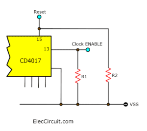 IC 4017/CD4017 Datasheet | Pinout | 15 example circuits