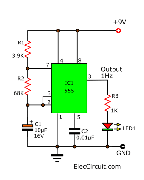 Simple 555 Timer Circuit Diagram Simple 555 Timer Circuit Diagram