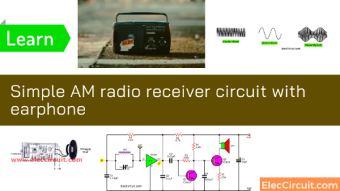 Simple AM receiver circuit with earphone - Eleccircuit.com
