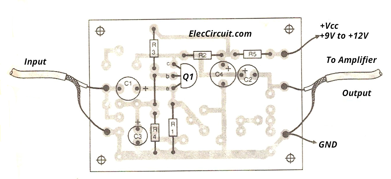 4 Preamplifier circuits using transistors - Eleccircuit.com