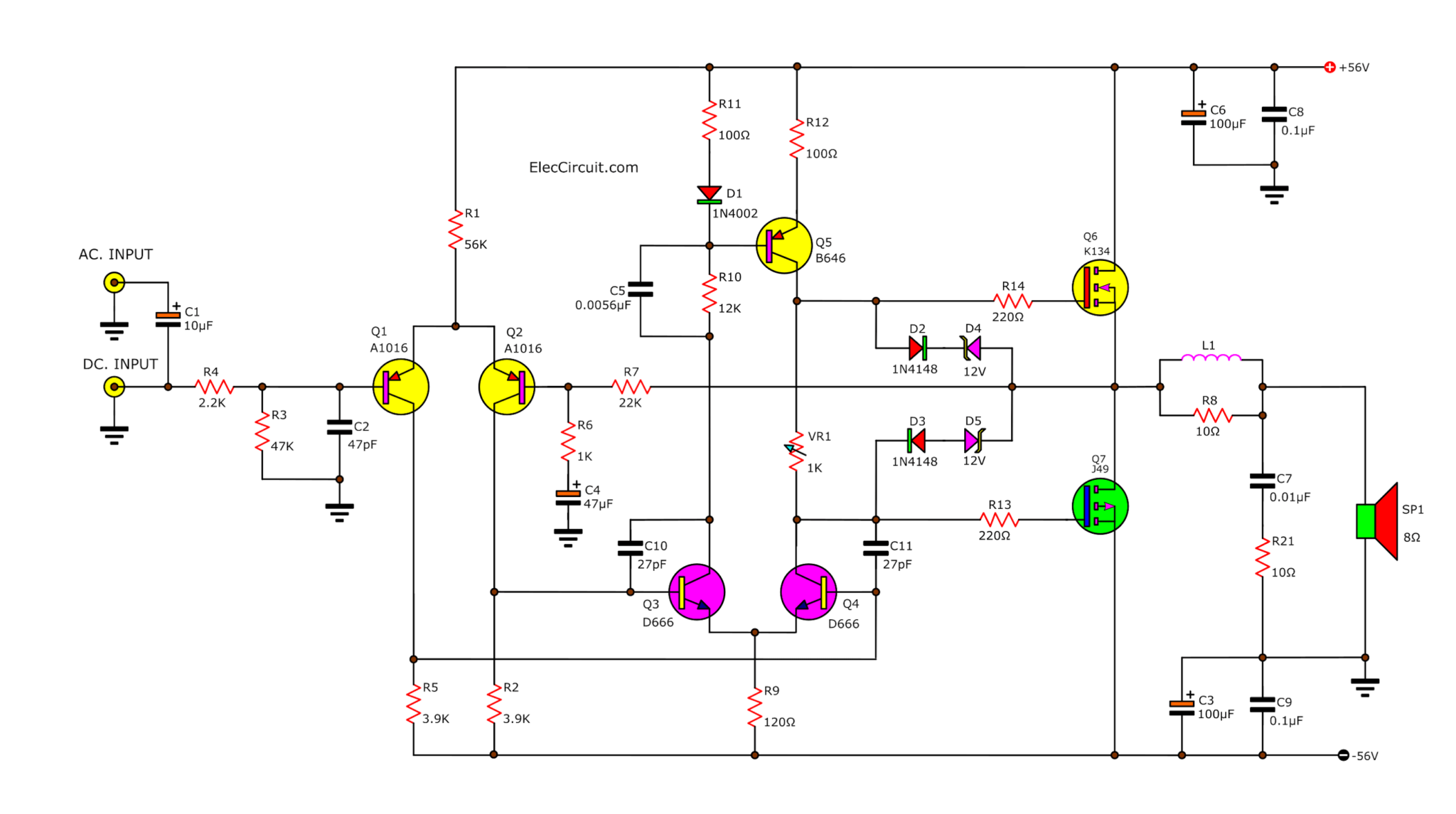 100 Watt Dc Servo Amplifier Circuit Using Power Mosfet