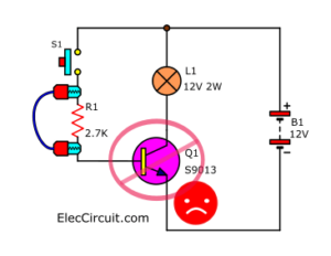 Experiment with transistor as switch | ElecCircuit.com