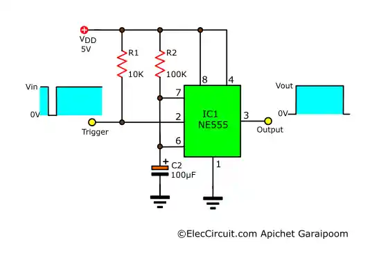 TV Audio Delay Circuit using CD4066 & NE555 to Stop Pop Noise