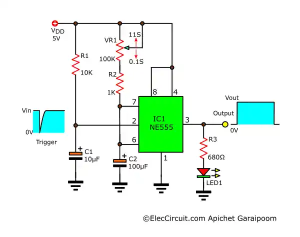 TV Audio Delay Circuit using CD4066 & NE555 to Stop Pop Noise